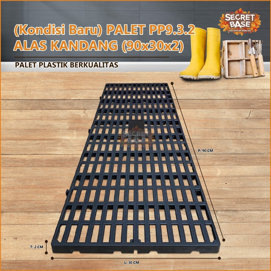 Jual (Kondisi Baru) PALET PP9.3.2 ALAS KANDANG (90x30x2) - Palet Plastik / Tatakan Gudang Pabrik ...