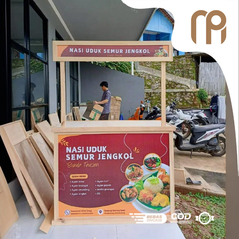 Jual Booth Portable Lipat Kayu Pinus Premium – Meja Usaha Jualan Food ...