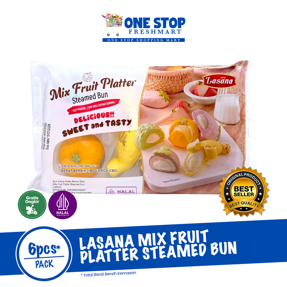 Jual LASANA MIX FRUIT PLATTER STEAMED BUN ISI 6PCS | Shopee Indonesia