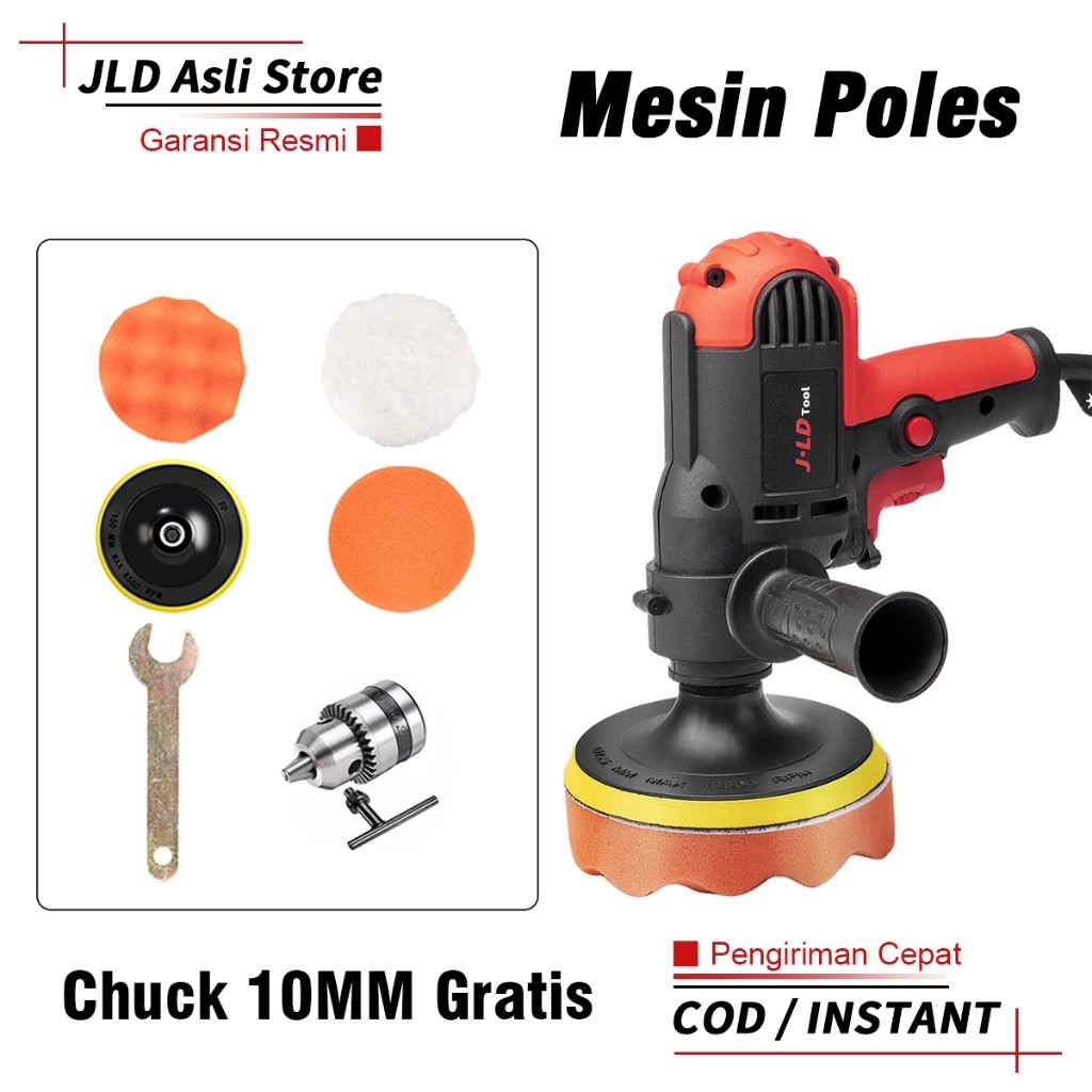 Jual JLD 440W Alat Poles Mobil Lengkap Variabel Speed 3-In-1 Polisher ...