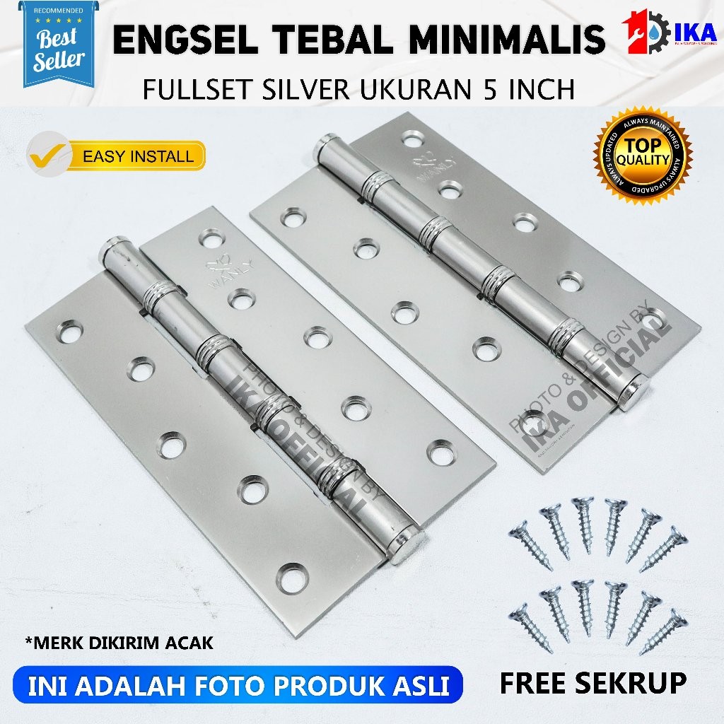 Jual SAB ENGSEL PINTU TEBAL 5" Rumah 5 Inci Door Hinges Engsel Pintu ...