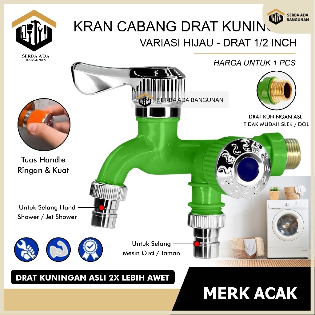 Jual SAB Kran Shower Double 2 Kran Cabang Engkol Kran Cabang Kamar ...