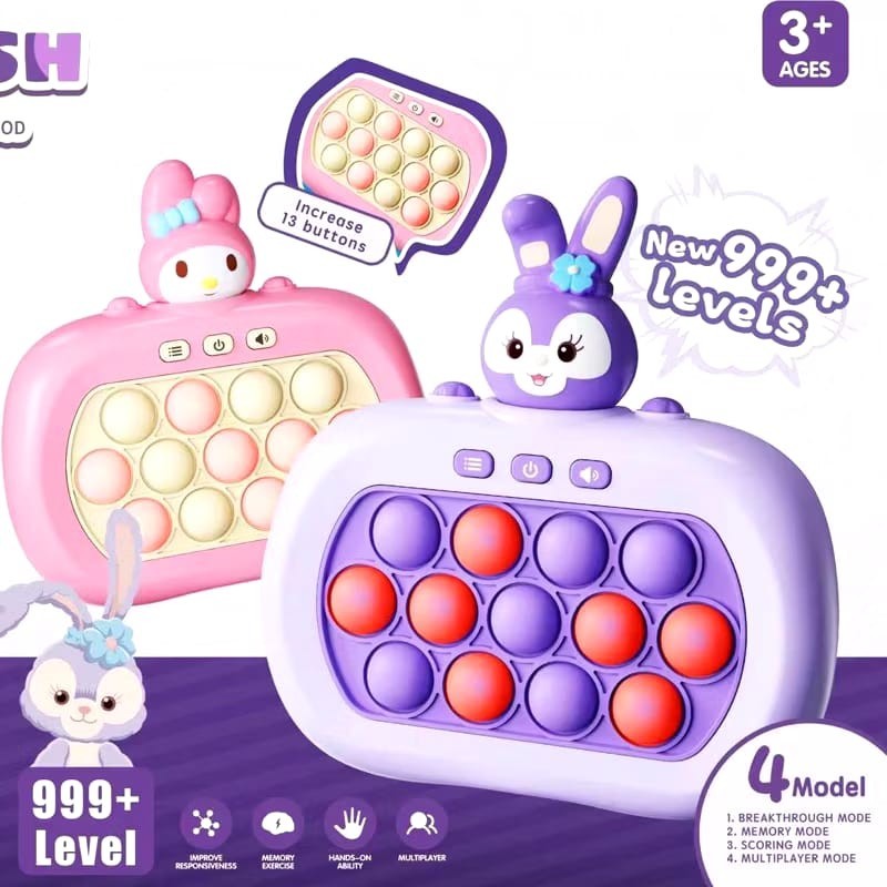 Jual Mainan Anak Quick Push / Pop It Push Bubble Game Challenge Fidget ...