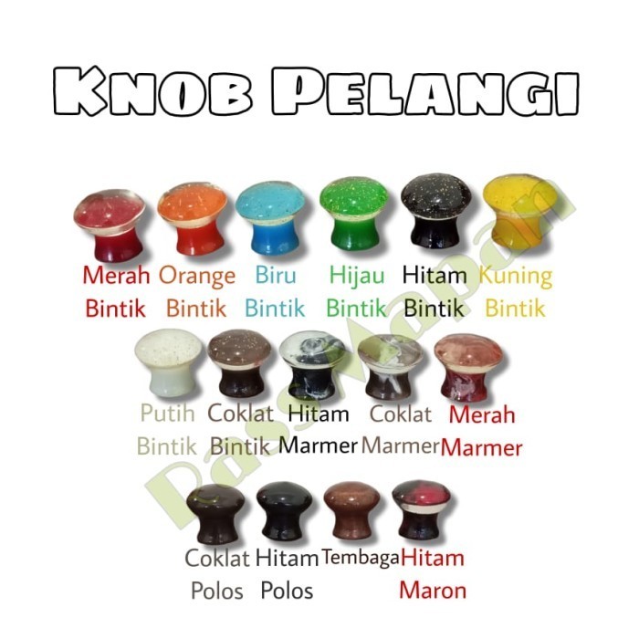 Jual Knop Tarikan Pegangan Handle Laci Pintu Lemari Pelangi Bintik Emas ...