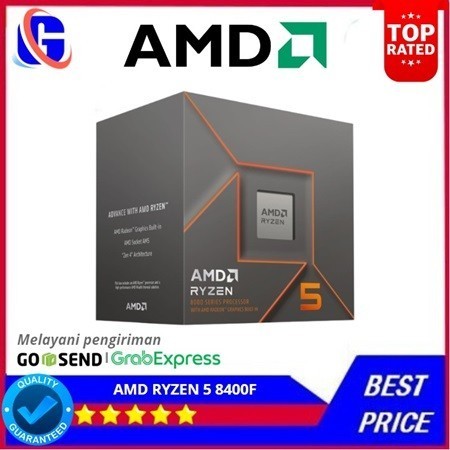 Jual AMD RYZEN 5 8400F | Processor AMD AM5 Zen 4 6 Cores 12 Threads ...
