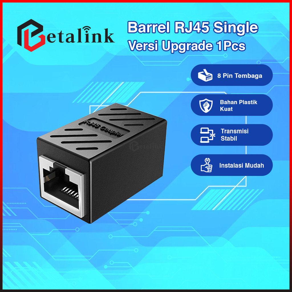 Jual [[ TERLARIS ]] Female to Female Sambungan RJ45 Hitam Konektor Baik ...