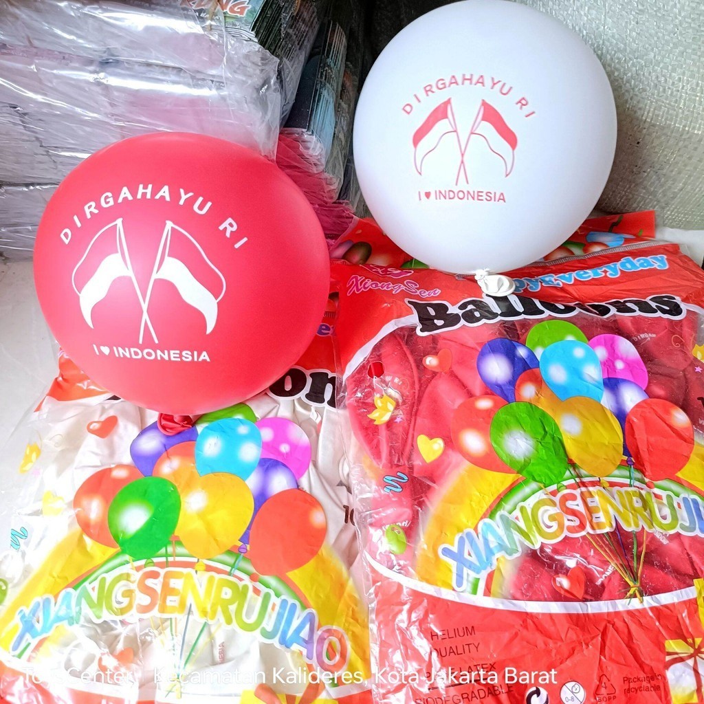 Jual 1 pack isi 100 pcs balon merah putih 17 Agustus | Shopee Indonesia