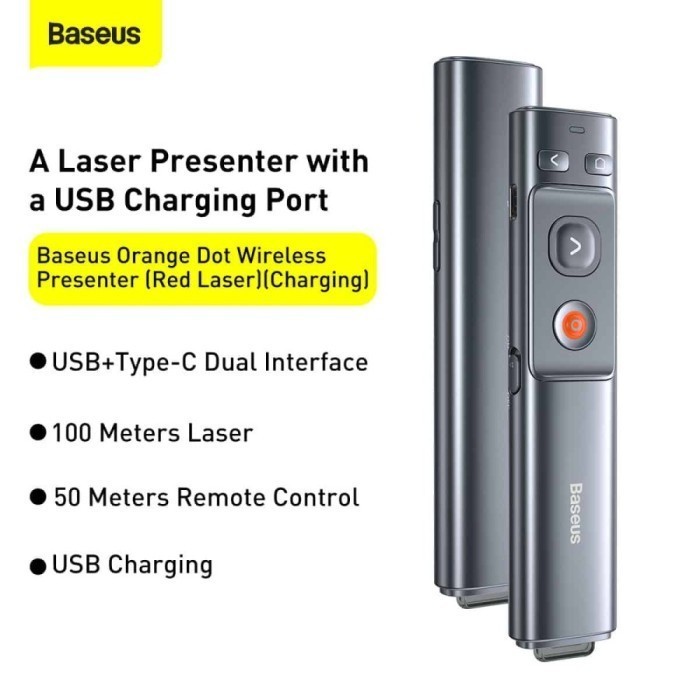 Jual Baseus Wireless Presenter Pointer pen Remote Control Laser Pointer Pen | Shopee Indonesia