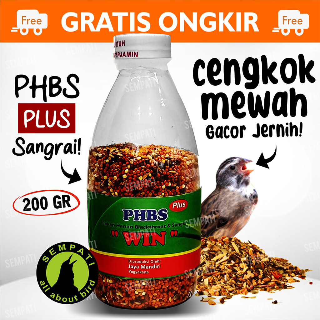 Jual PHBS PLUS KEMASAN BOTOL WIN JAYA MANDIRI PAKAN BURUNG BLACKTHROAT ...