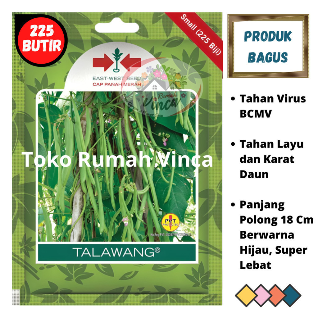 Jual Benih Bibit Buncis Manis Kidney Bean TALAWANG 225Biji Cap Panah ...
