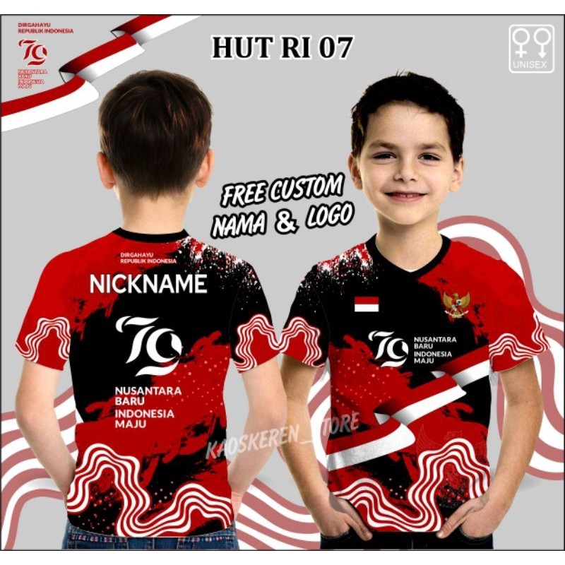 Jual jersey hut kemerderkaan ri ke 79 anak kaos dirgahayu indonesia 2024 baju 17 agustusHUT RI ...