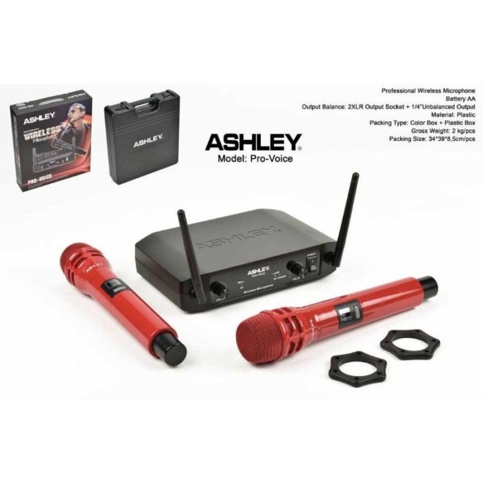 Jual Mic Wireless ASHLEY PRO-VOICE / Microphone Ashley Pro Voice ...