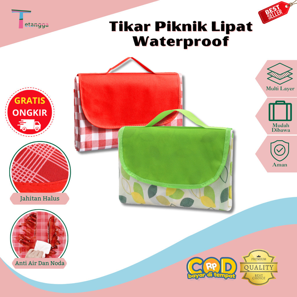 Jual Tikar Piknik Tikar Tebal Waterproof Lipat Tahan Air Ukuran 1 x 1,5 ...