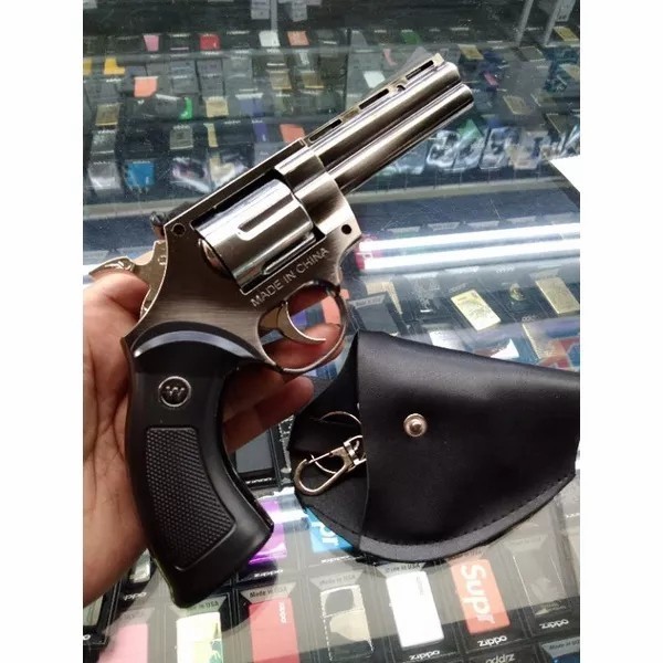 Jual Pistol Korek Api Bara Jet Las Colt Pyhton Revolve M9 free sarung ...