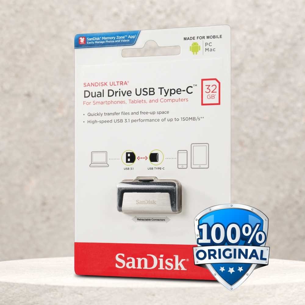 Jual SanDisk Ultra Dual Drive USB Type C 3.1 Gen 1 - SDDDC2 | Shopee ...