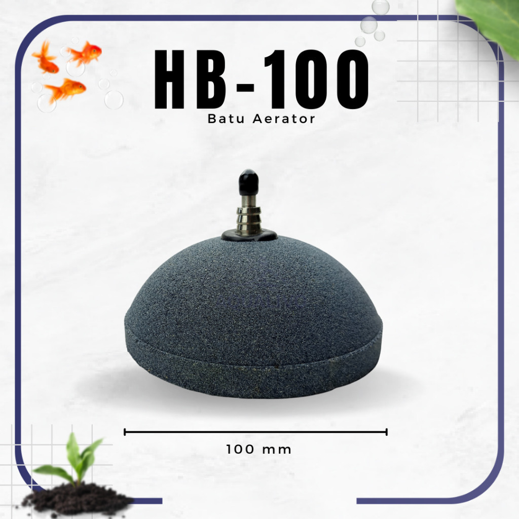 Jual Air Stone Setengah Bulat HB-100 Batu Aerator Half Ball Airstone 10 ...