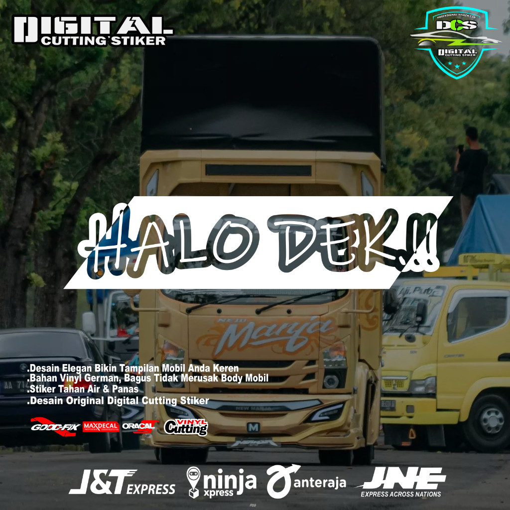 Jual Stiker kata kata truk halo dek kaca mobil pickup truk sticker truk ...