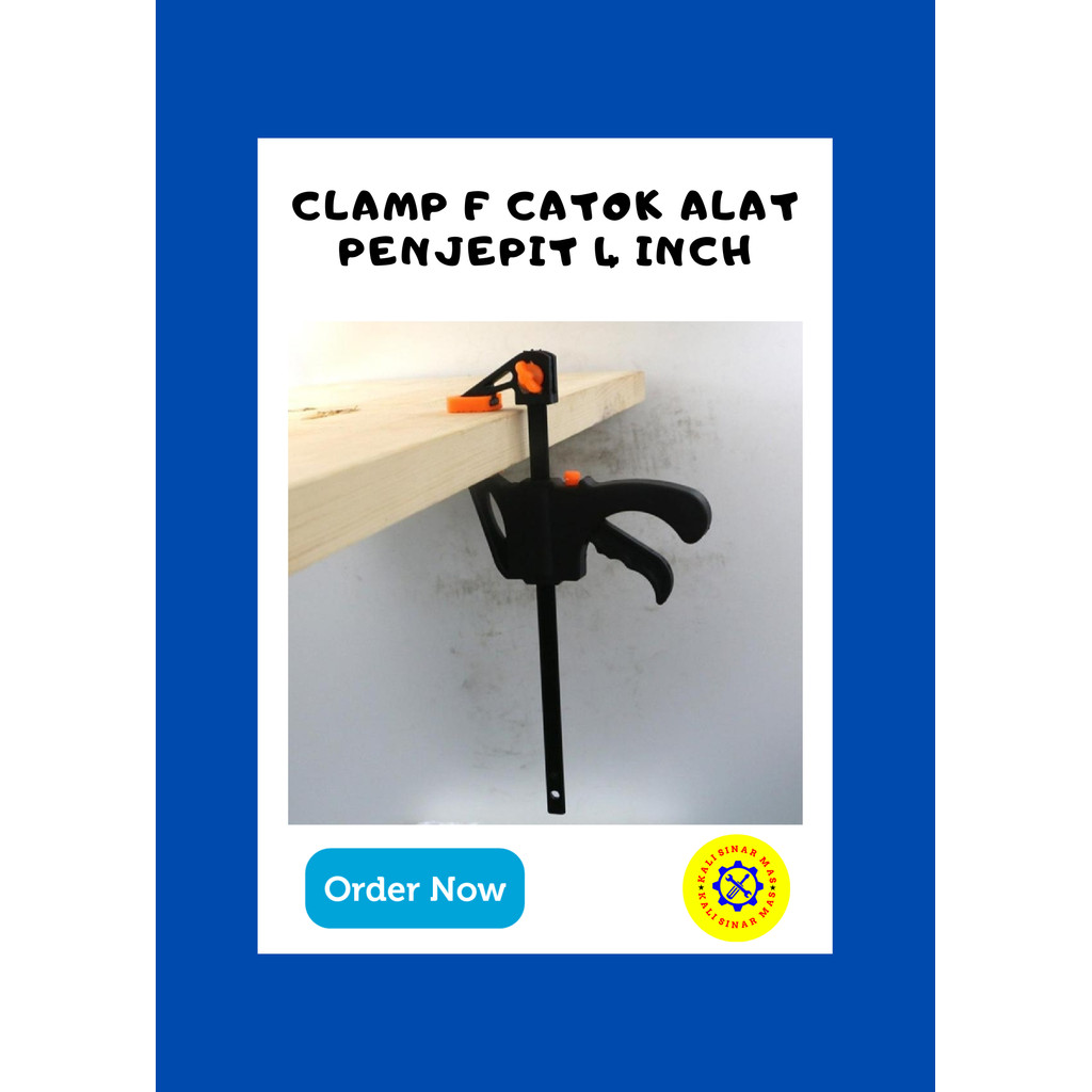 Jual Klem F Catok Clamp Alat Penjepit Kayu Besi Ratchet 4 Inch | Shopee ...