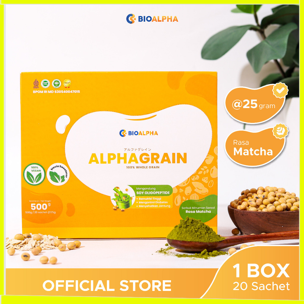 Jual Alphagrain isi 20 Sachet: Minuman pengganti makan & camilan untuk ...