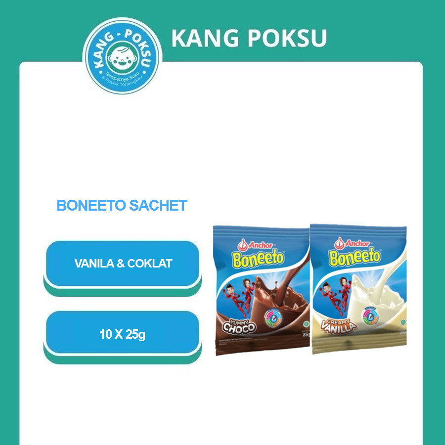 Jual BONEETO SACHET VANILA & COKLAT 10 X 25G (1 RENCENG ISI 10) SUSU ...