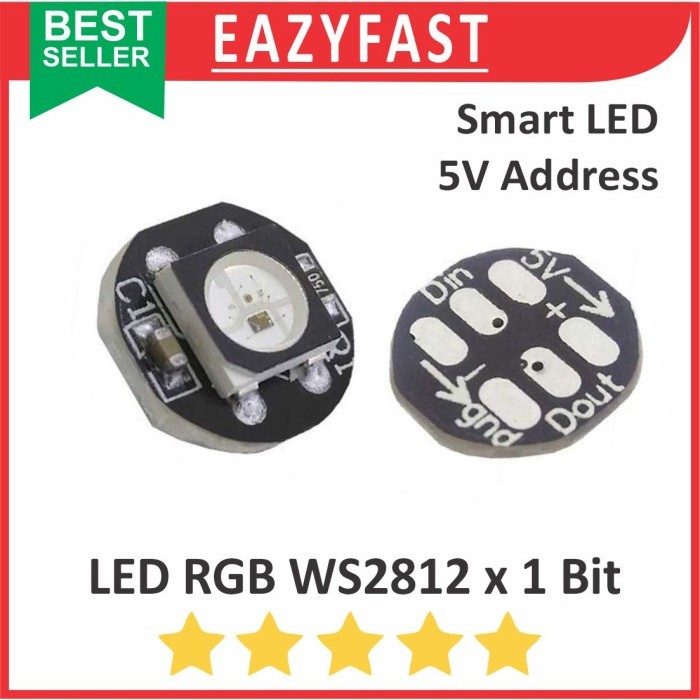 Jual Modul LED RGB SMD PCB WS2812B 5050 WS2812 WS 2812 B Smart Chip IC ...