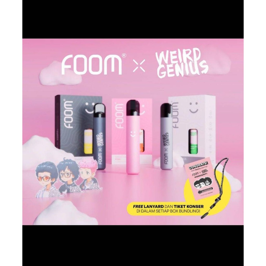 Jual DEVICE Pod Foom X Wierd Genius Bundling Liquid 15ml | Shopee Indonesia