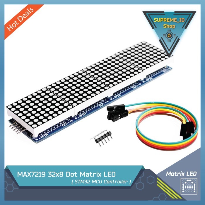Jual MAX7219 32x8 Dot Matrix LED + STM32 MCU Controller for Arduino | Shopee Indonesia