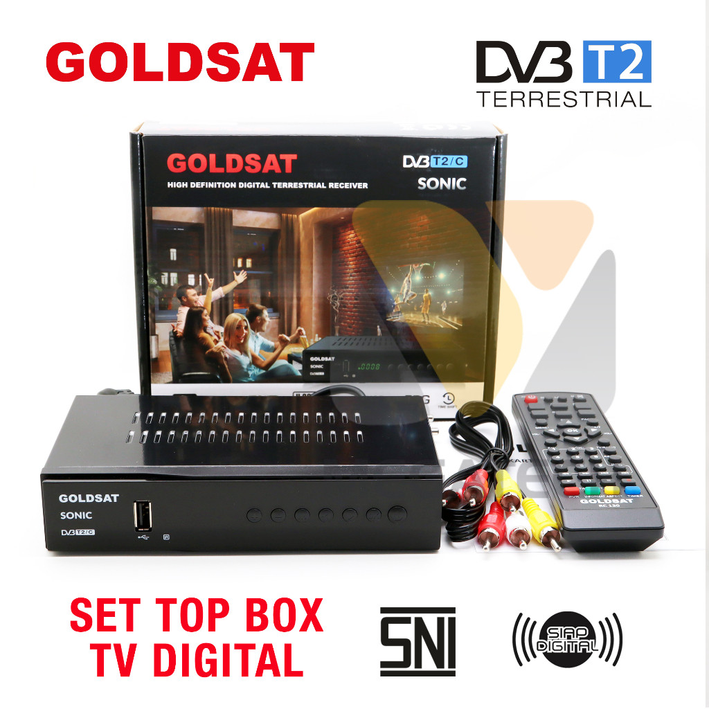 Jual Speial Promo [ COD ] Set Top Box TV Digital GOLDSAT SONIC | Shopee ...