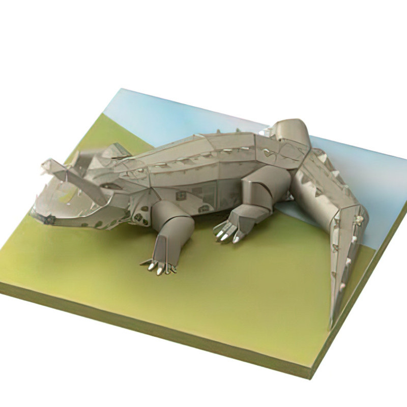Jual Cuban Crocodile Origami Art Mini 3D Folded Paper Model Papercraft ...