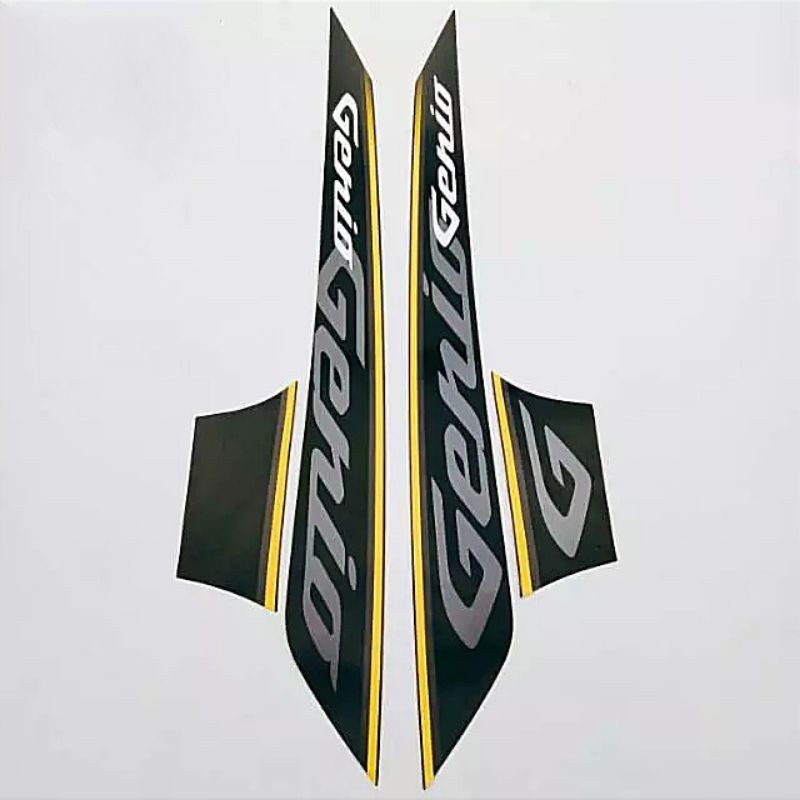 Jual Stiker Striping Motor GENIO 2019 CBS WARNA HITAM Sticker Lis Body ...