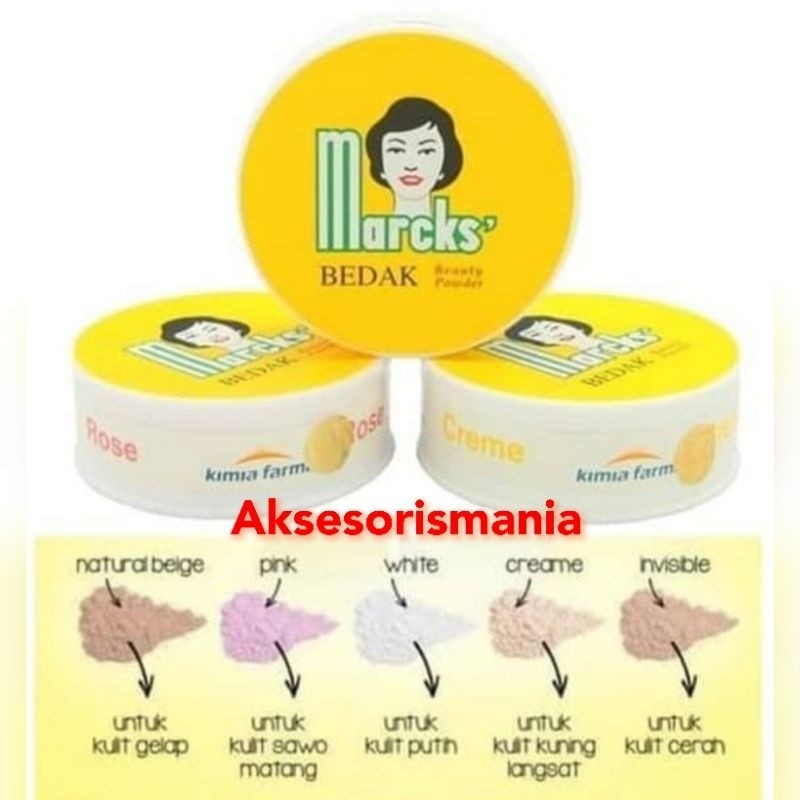 Jual Original MARCKS Bedak Beauty Powder 40 GR / Bedak Tabur Marcks 40 ...