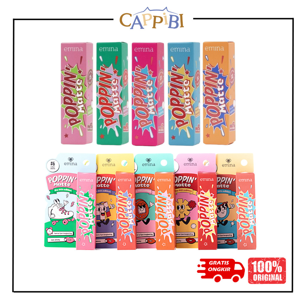 Jual Emina Poppin Matte - Lip Cream - Lowkey / To Be Honest / Game on ...