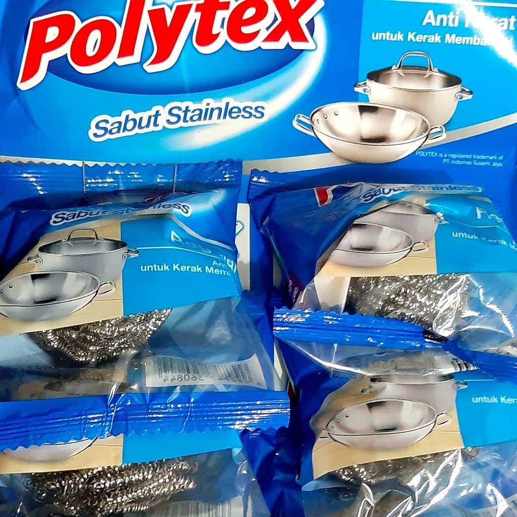 Jual POLYTEX Sabut Stainless Regular / kawat cuci piring / sabut cuci ...