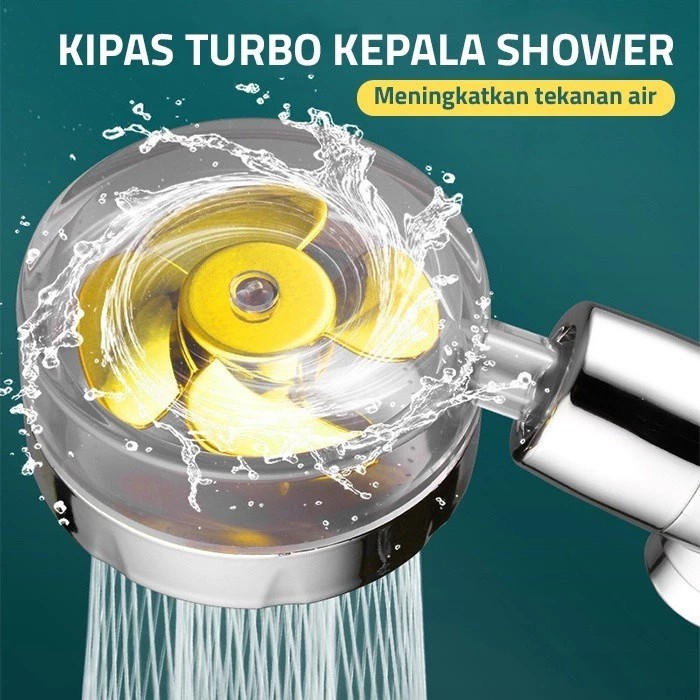 Jual Autoshopee Kepala Shower Mandi Tekanan Tinggi Turbo Fan Shower ...