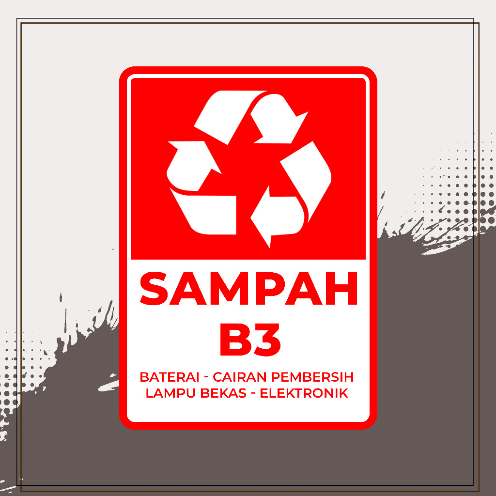 Jual Stiker Label Penanda Tempat Jenis Sampah B3 multi Sticker | Shopee ...