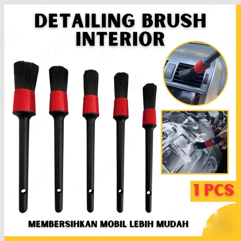 Jual Kuas Auto Detailing Brush 1 set isi 5 Kuas Salon Mobil Lembut ...