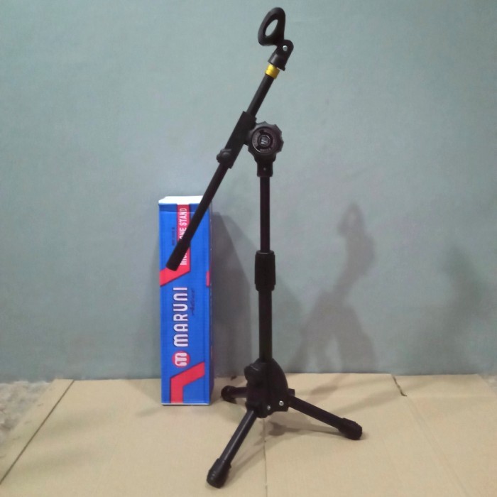 Jual Stand Mic Pendek Black Besi Tebal Plus Holder Mic | Shopee Indonesia