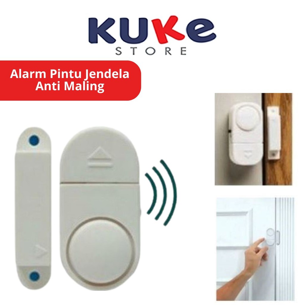 Jual KUKE Alarm Anti Maling Bunyi Sensor Pencuri Tempel Door Window ...