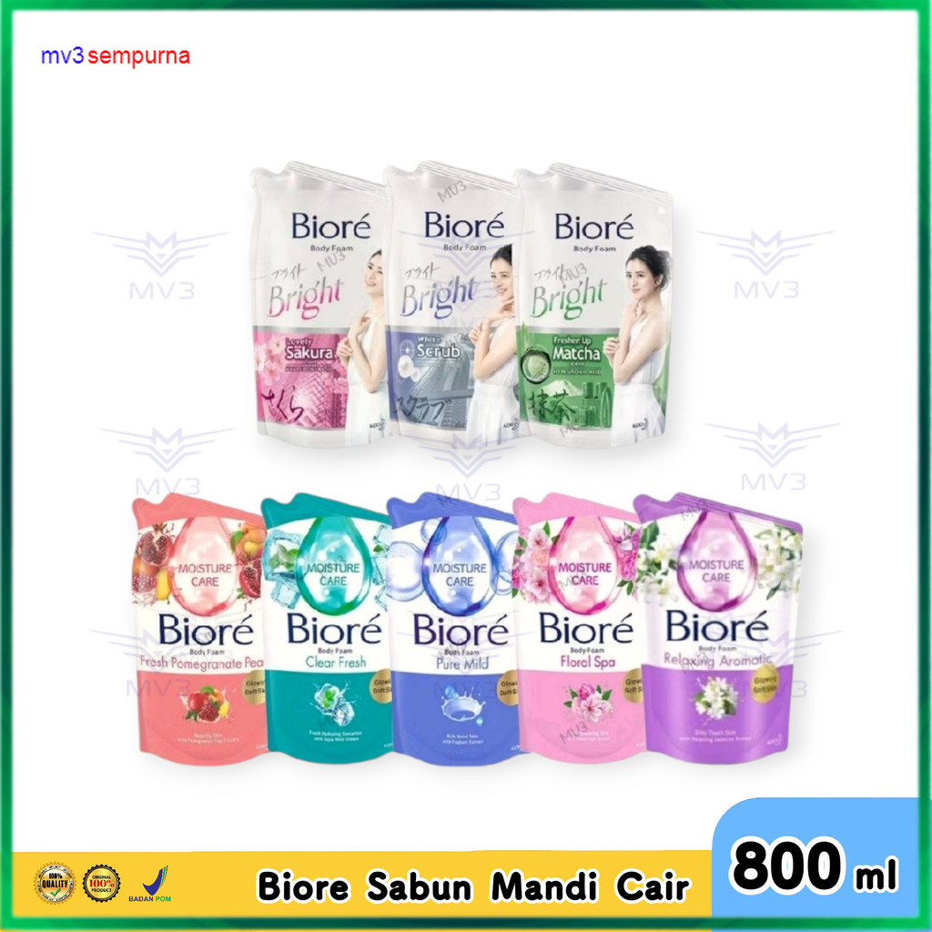 Jual BIORE Body Foam 800mL | Sabun Mandi Cair | Shopee Indonesia