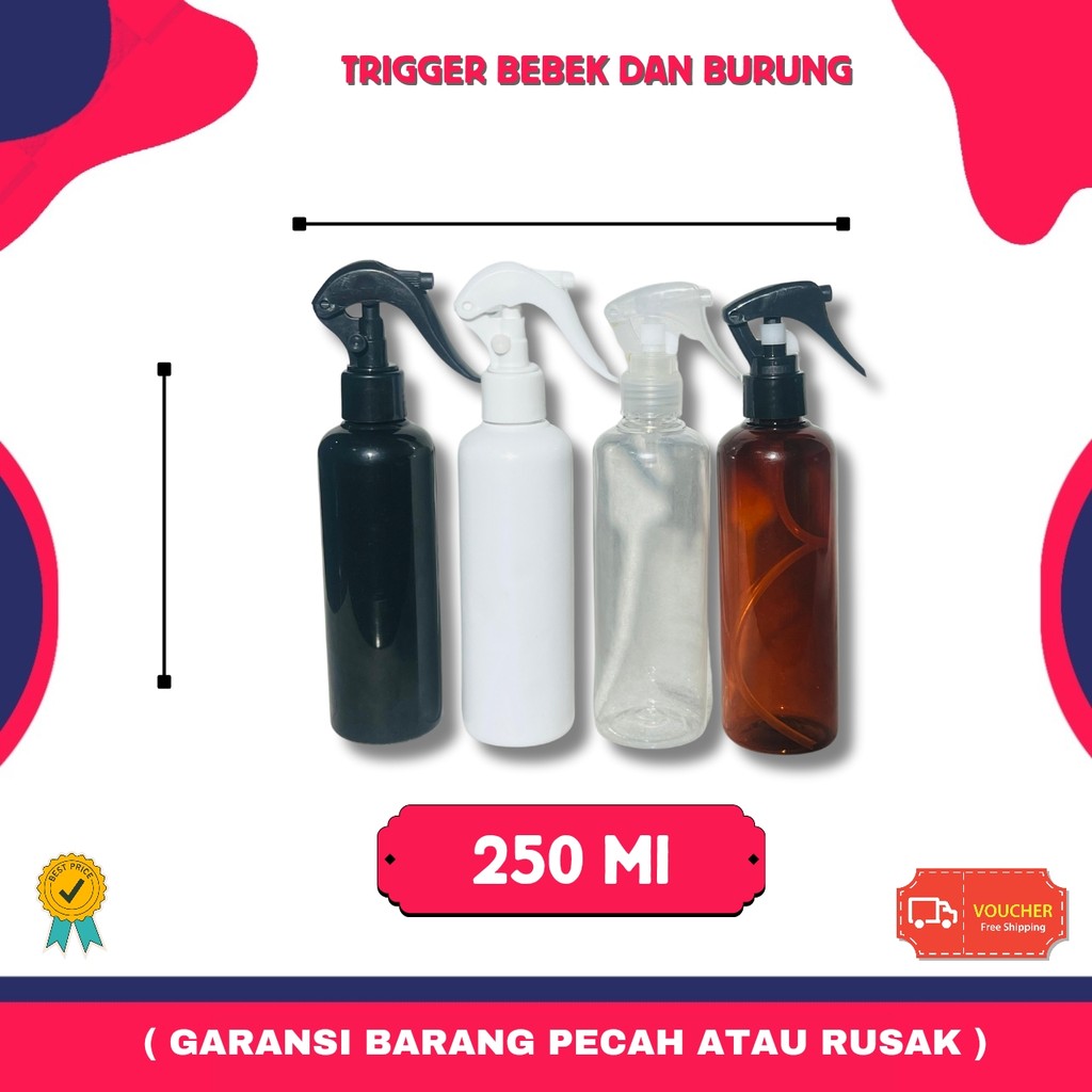 Jual Botol Trigger 250Ml Burung Bebek | Botol Spray 250ml | Botol Pet 250 Ml | Botol Bebek 250ML ...