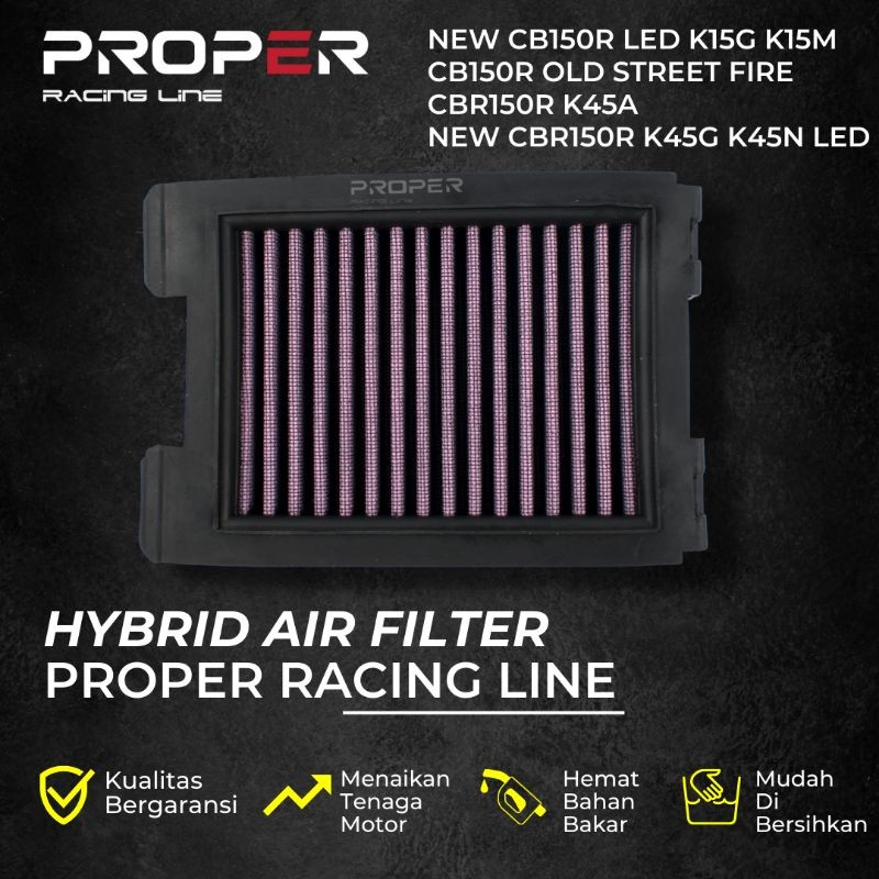 Jual Proper Racing Line Filter Udara SemiRacing Honda CBR 150 K45 / Cb ...