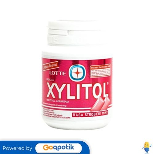 Jual Lotte Xylitol Rasa Strawberry Mint Botol 40 Pcs | Shopee Indonesia