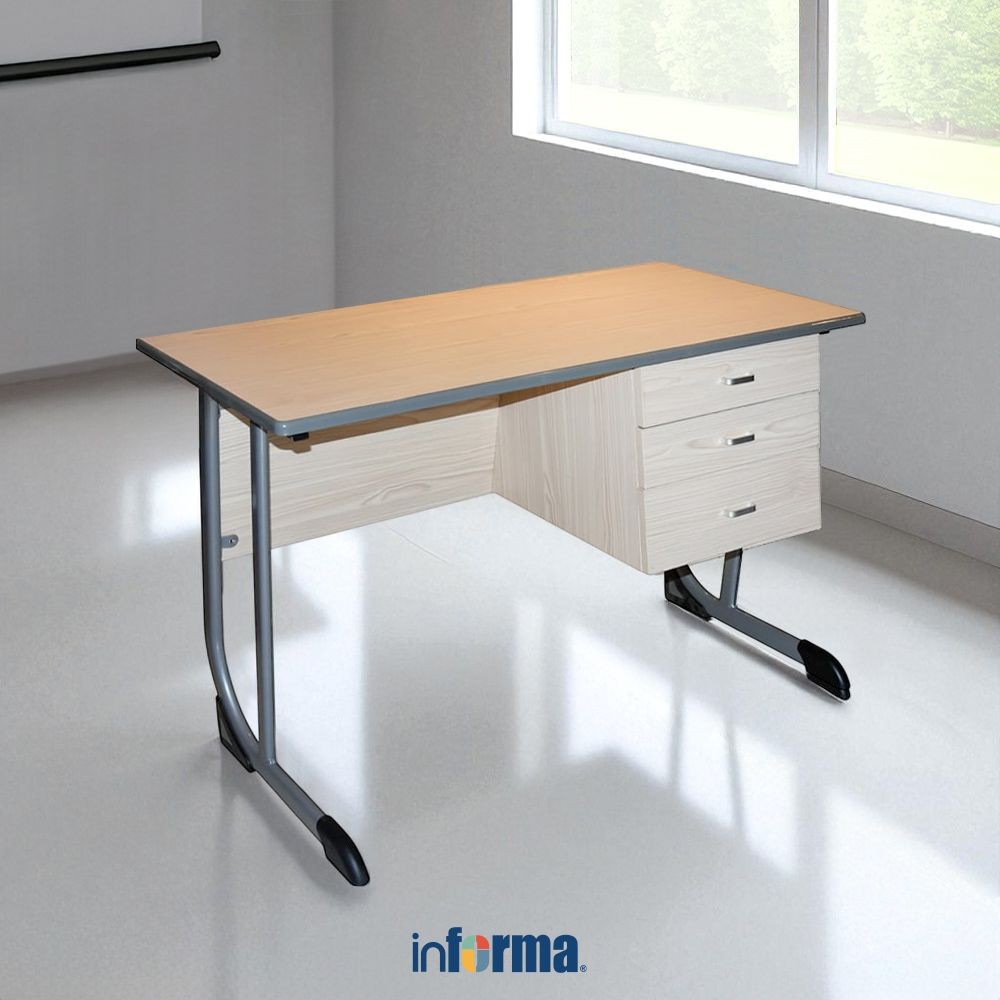 Jual Informa Jacob Meja Guru - Abu-Abu School Teacher Table Furniture ...