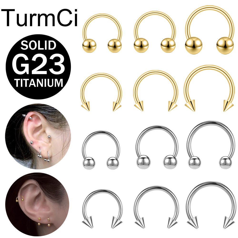 Jual TurmCi 1 Buah G23 Titanium Anting Hidung Horseshoe Tindik Hidung ...