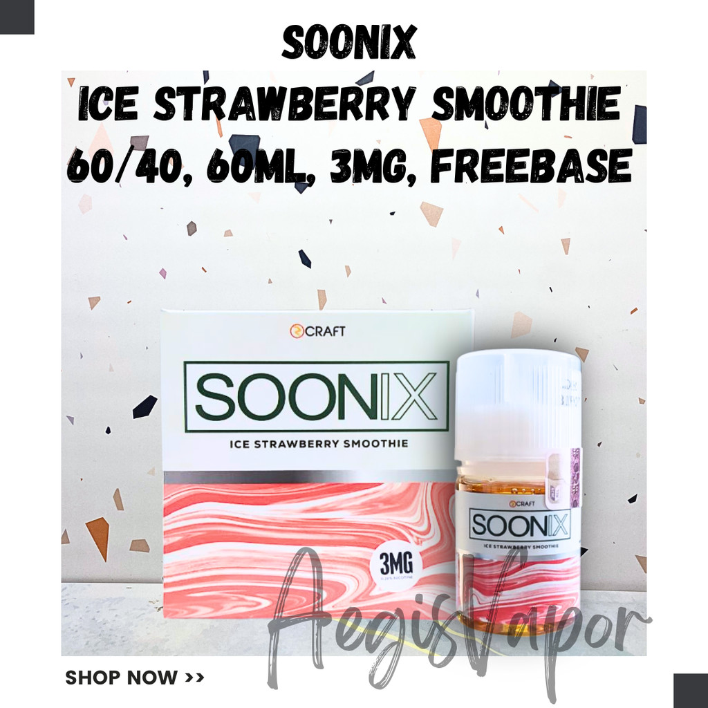 Jual Soonix Ice Strawberry Smoothies 60ml Freebase | Shopee Indonesia