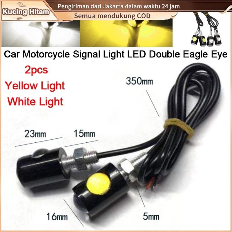 Jual 2Pcs Motorcycle LED eagle eye Lights Signal Lights Brake Lights ...