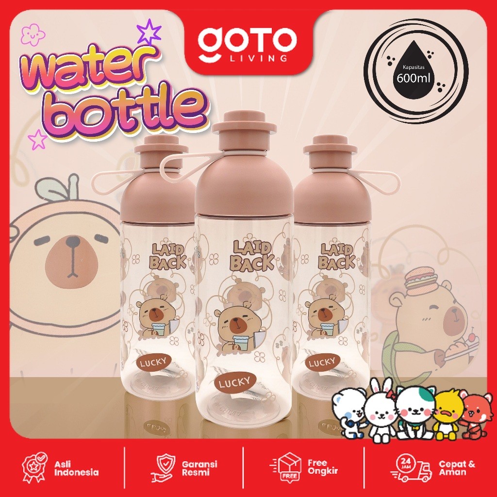 Jual Goto Melki Botol Minum Anak Water Bottle Lucu Karakter 600ML ...