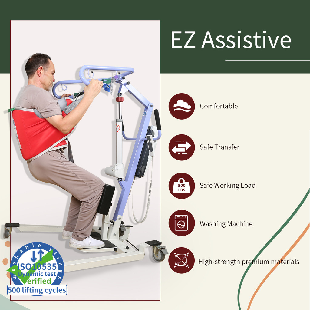 Jual EZ Assistive Sit to Stand Lift Sling with Padded Back Support for ...