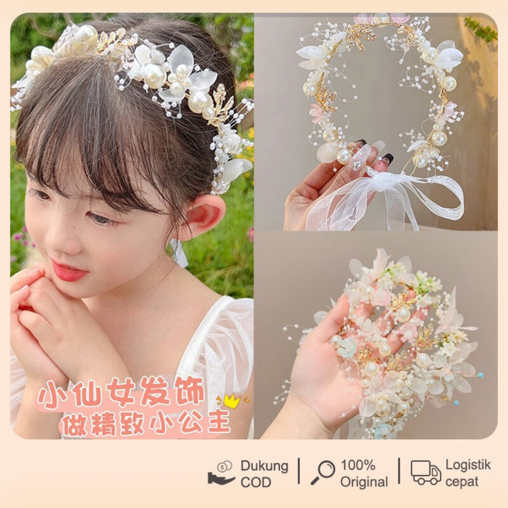 Jual Bando Anak Dan Dewasa Bunga Mutiara Princess Korean Style Cantik ...