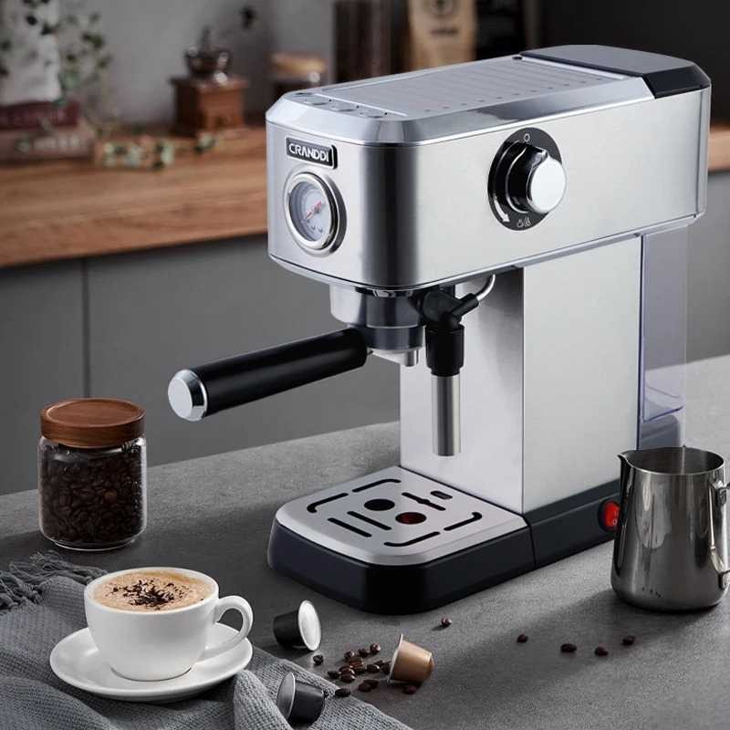 Jual CRANDDI Mesin Kopi Espresso Coffee Maker Frothing 15 Bar 1350W 1.2L - KF-818 - Tinari ...